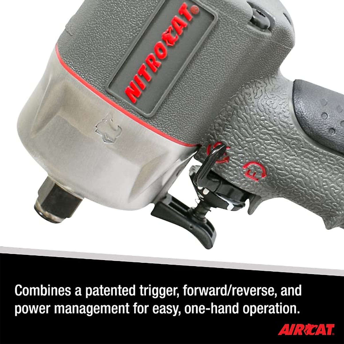 AirCat Pneumatic Tools 1056-XL: Nitrocat Composite Compact Impact Wrench 750 ft-lbs - 1/2-Inch