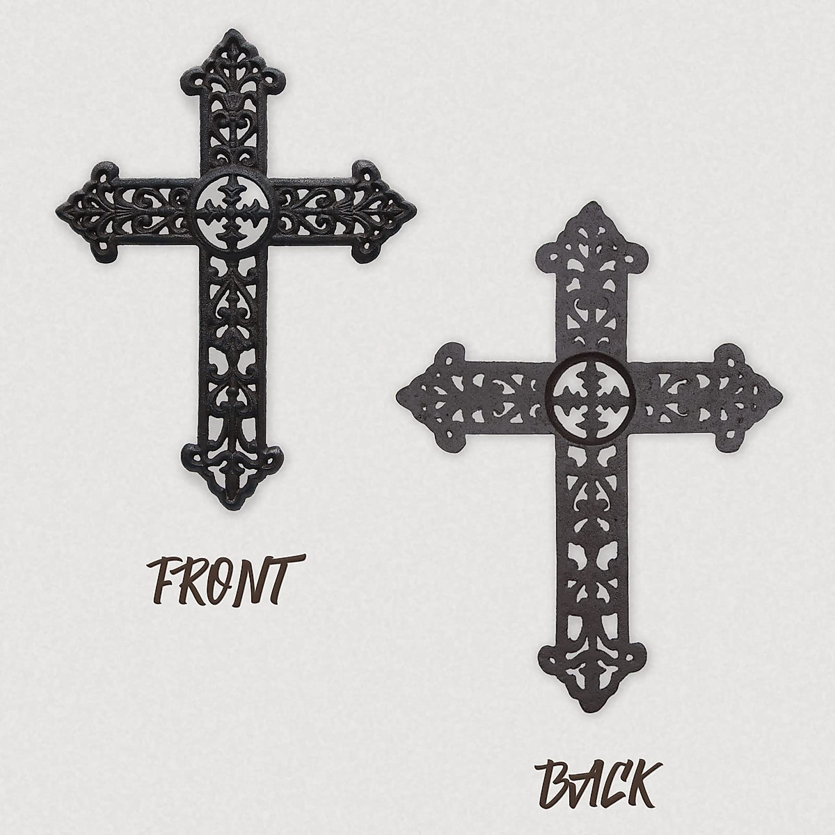 Ontrip Metal Crosses Wall Decor, Crosses Wall Decor 15'', Hanging Crosses Wall Decor, Celtic Cross Wall Decor, Gifts for Families and Friends