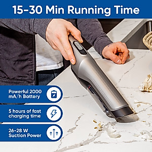 BRITECH Cordless Lightweight Stick Vacuum Cleaner, 300W Motor for Powerful Suction 40min Runtime, LED Display Screen & Headlights, Great for Carpet Cleaner, Hardwood Floor & Pet Hair (Red)