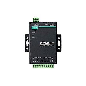 MOXA NPort 5232 w/Adapter - 2 Ports RS-422/485 Device Server, 10/100 Ethernet, Terminal Block, 15KV ESD, 12-30VDC, 0 to 55°C Operating Temperature