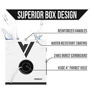 Voltive 12/4 Speaker Wire - 12 AWG/Gauge 4 Conductor - UL Listed in Wall (CL2/CL3) and Outdoor/In Ground (Direct Burial) Rated - Oxygen-Free Copper (OFC) - 250 Foot Bulk Cable Pull Box - White