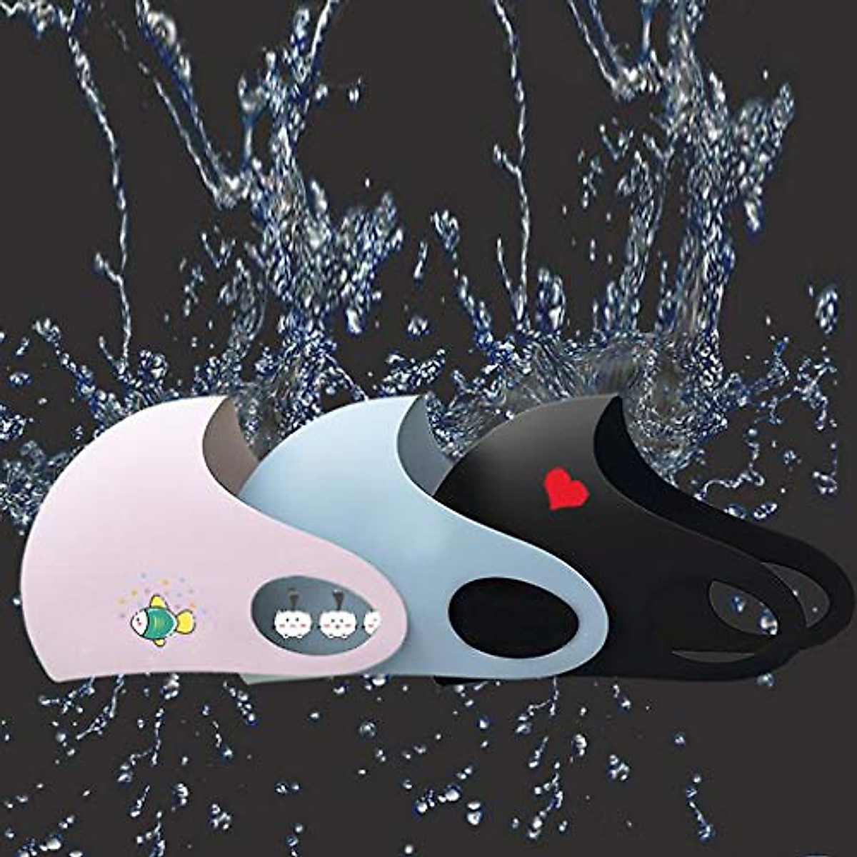 PENATE 1PC Children's Fashion Summer Breathable Face Bandanas Thin Cute Printing Washable Facemasks -Ship Fron USA