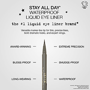 stila Waterproof Liquid Eye Liner, Stay All Day Makeup with Fine Brush Tip | Lasting Satin Finish, Smudge-Proof & Transfer-Resistant