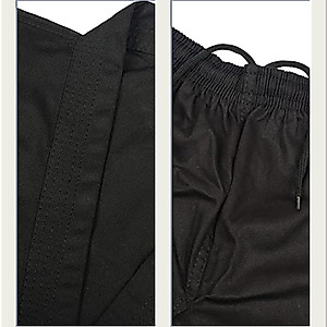 Karate gi Martial Arts Elastic Drawstring Karate Uniform For Kids & Adult Lightweight Student Gi with Free Belt 00 (3'9"-4'/50 lbs)