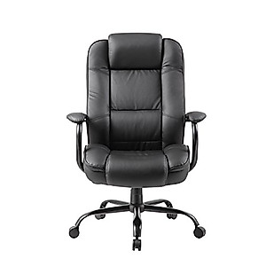 Boss Office Products Heavy Duty Executive Chair with 350lbs Weight Capacity in Black