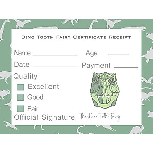 Morxy Tooth Fairy Letter Kit – Dinosaur Theme Tooth Fairy Certificate and Tooth Tracker – Keepsake Letter from The Tooth Fairy – 92 Piece Tooth Fairy Letter Set with Door Hanger