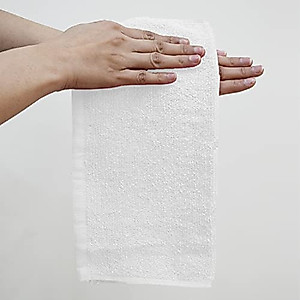 DAN RIVER 100% Cotton Washcloths 24 Pack Premium Quality Face and Body Cloth, Quick Dry and Highly Absorbent Essential Towels for Bathroom, Hand, Kitchen and Cleaning | 12x12 in | 400 GSM (White)