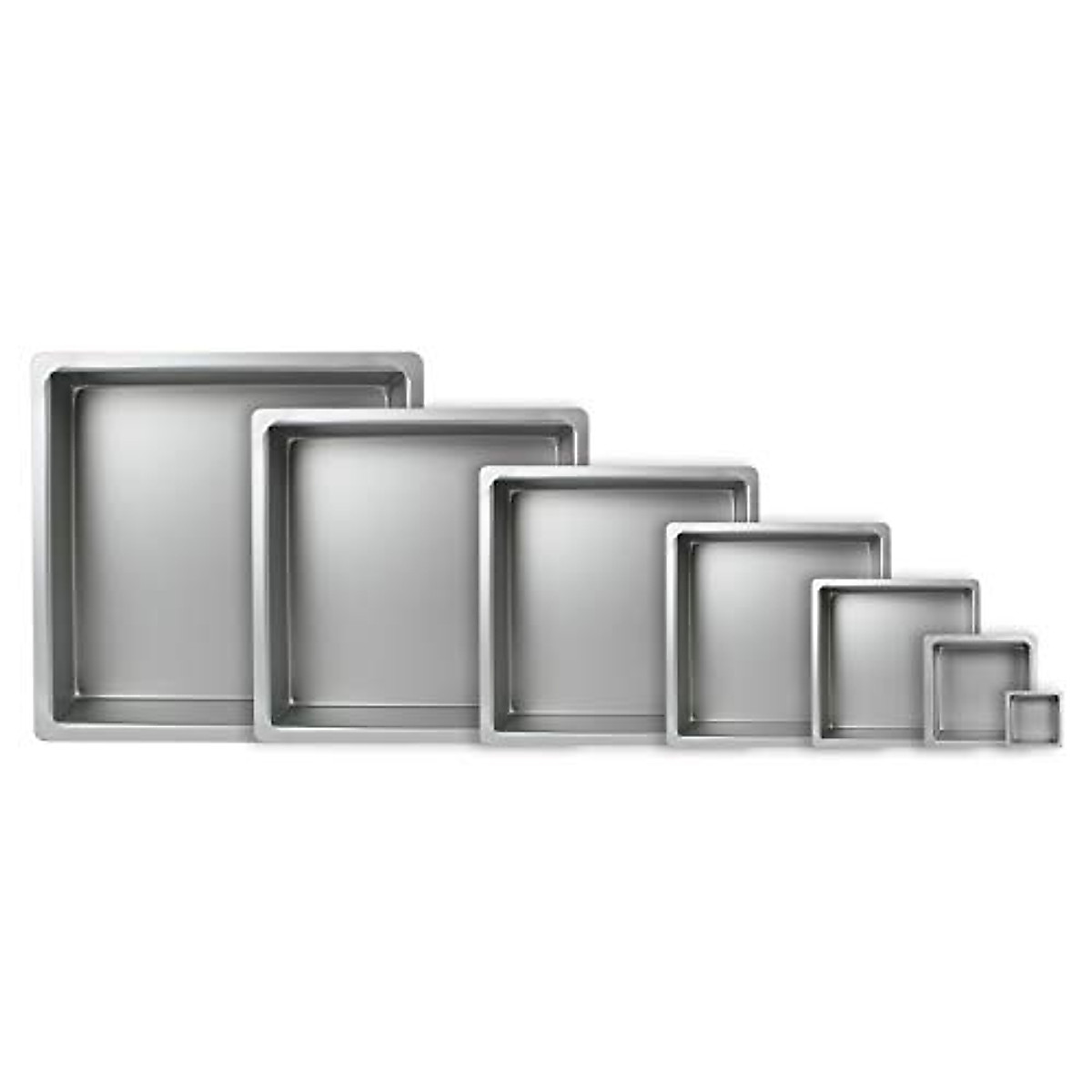 PME Professional Aluminum Square Cake Pan (16 x 16 x 3), Standard, Silver