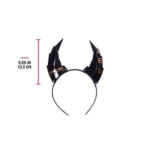 MOEFLAVOR Cyber Succubus Headband | Devil Horns Kawaii Anime Cyberpunk Head Band Matches Any Halloween and Cosplay Costume