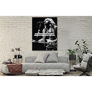 SpiritualHands Kurt Cobain Canvas Wall Art - Posters, Prints, and Decorations for Nirvana Fans - Unique Memorabilia and Gifts (09 KURT COBAIN PARANOID, 8" x 12" - Ready to Hang)