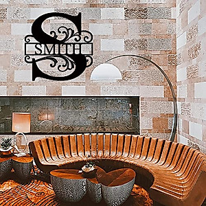 Custom Metal Family Name Sign Personalized, Personalized Last Name Sign, Wedding Gift, Engagement Gift, Housewarming Gift, Family Name Sign, Black