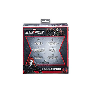 eKids Black Widow Kids Bluetooth Headphones, Wireless Headphones with Microphone Includes Aux Cord, Volume Reduced Kids Foldable Headphones for School, Home, or Travel