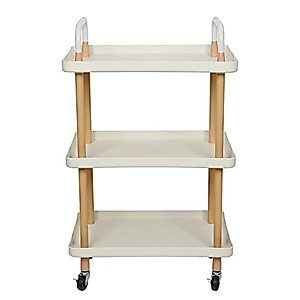 JYDQM Kitchen 3-Layer Square Cart Simple Multi-Function Simple Installation Trolley Living Room Home Storage (Color : OneColor, Size : 1pcs)