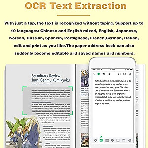 Mini Thermal Printe-r,Mobile Printe-r,Wireless Thermal Printe-r,Thermal Bluetooth Label Printe-r Portable Smart Photo Printe-r for iOS & Android