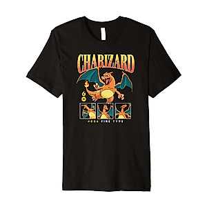 Pokémon - Charizard Fire Type Multiple Poses Premium T-Shirt