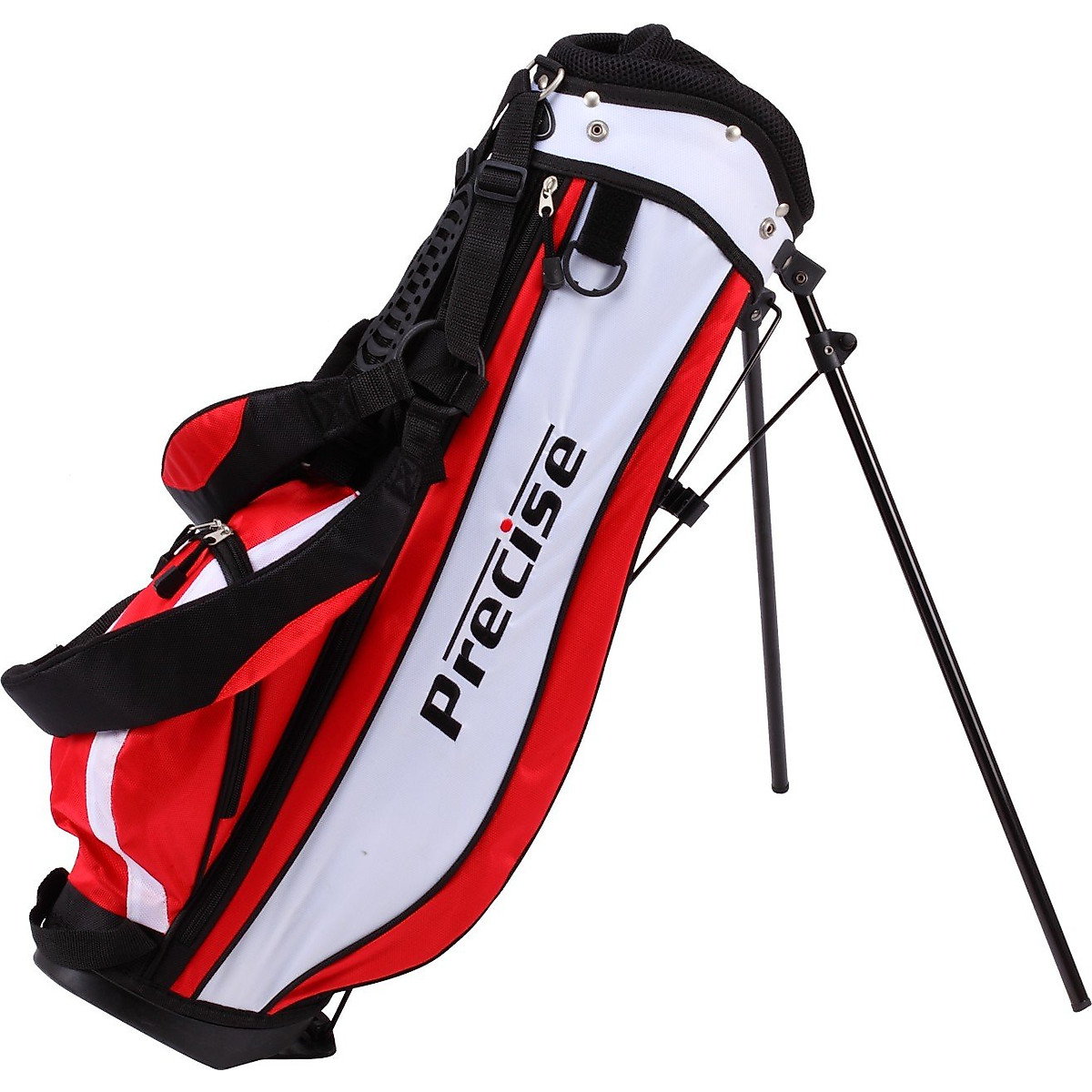Distinctive Left Handed Junior Golf Club Set for Age 6 to 8 (Height 3'8" to 4'4") Set Includes: Driver (15"), Hybrid Wood (22*), 2 Irons, Putter, Bonus Stand Bag & 2 Headcovers