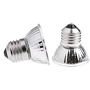 K JINGKELAI UVA UVB Reptile Light 50W UVA + UVB Full Spectrum Sun Lamp UV Heating Lamp for Turtle Aquarium Aquatic Reptile Lizard,E27/E26 Base,110V,50W,Pack of 6