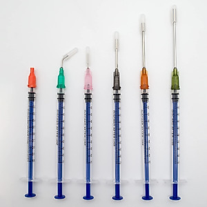 Glue Applicator Syringe with Blunt Tip Needle and Cap, for Liquid, Glue, Ink, Perfume, Lip Gloss Making