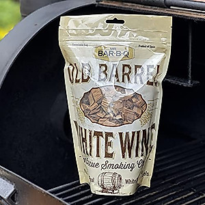 Mr. Bar-B-Q Old Barrel White Wine Barbecue Smoking Chips Home, Brown