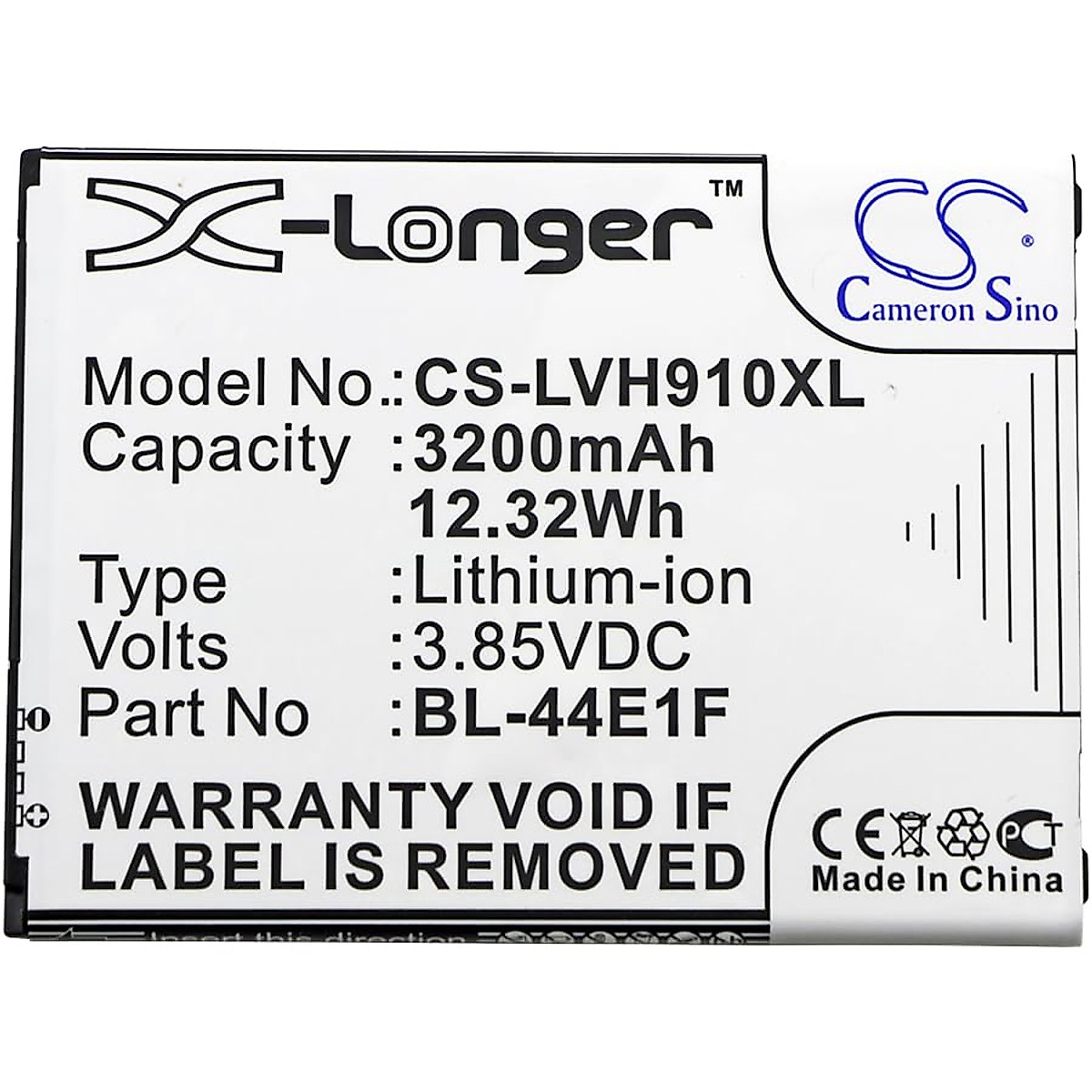 FYIOGXG 3200mAh Battery for F800, F800K, LS777 Boost, LS997, M430, MP450, MP450N, Stylo 3, Stylo 3 Plus, TP450, TP450N, US996, V20, VS995 PN: BL-44E1F, EAC63341101, PAC63320502