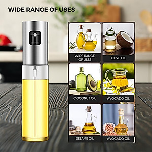 LAKORS Oil Sprayer - Olive Oil Sprayer for Cooking - Olive Oil Mister and Cooking oil Spray - Spray Bottles for Oil and Vinegar dispenser set - Oil Dispenser Bottle for Kitchen