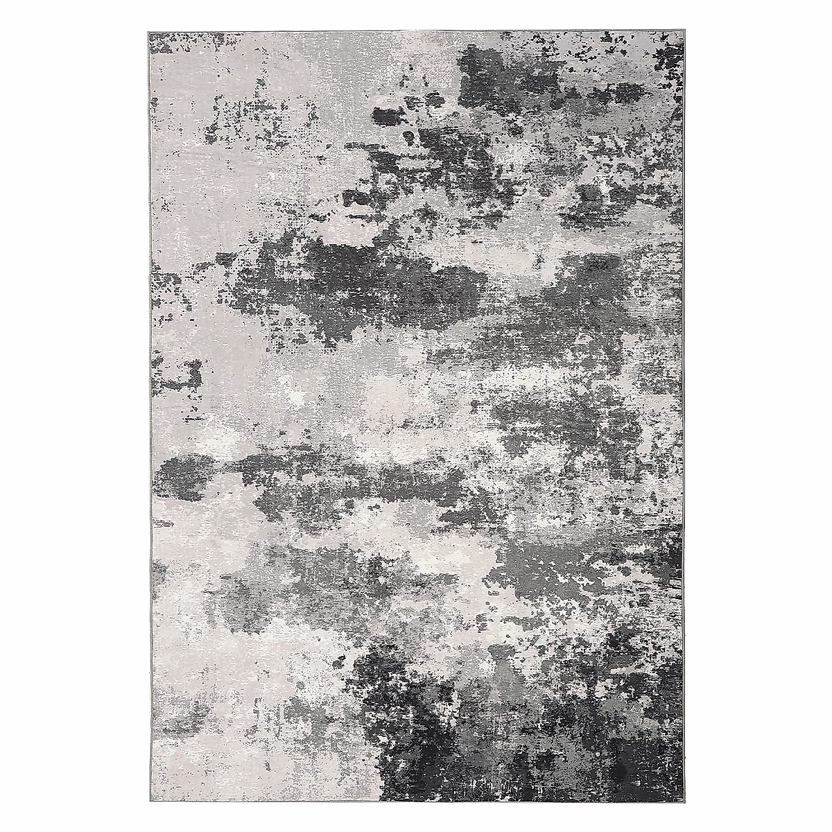 Abstract Area Rug 8'x10', Large Living Room Rug Machine Washable Rug Modern Area Rug Non-Slip Low Pile Rugs Accent Carpet for Bedroom, Kitchen, Home Office, Gray