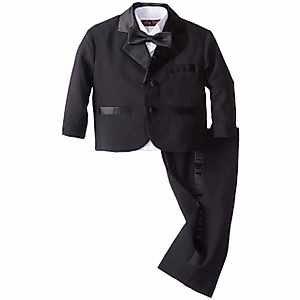 Joey Couture Baby Boys' Tuxedo Suit No Tail, Black, 18 Months/Large