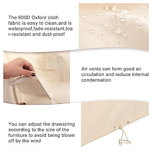 Slan Arrow Patio Chair Cover, 600D Heavy Duty Lounge Deep Seat Cover Waterproof Outdoor Chair Covers for Lawn Furniture, All-Weather Protection Lawn Chair Covers(38" W x 31" D x 29" H)