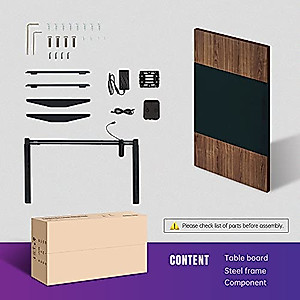 CuHome Electric Standing Desk 48 x 24 Inch Height Adjustable Stand Up Desk for Home and Office, Sit Stand Desk Computer Workstation with Splice Board