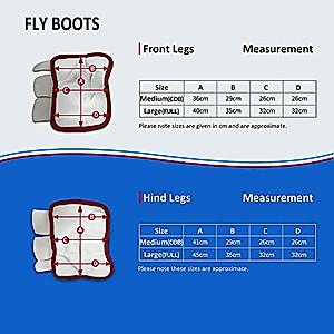 Horse Fly Boots - Fly Horse Boots Perfect for Equine Leg Wraps and Maximum Horse Fly Protection Set of 4