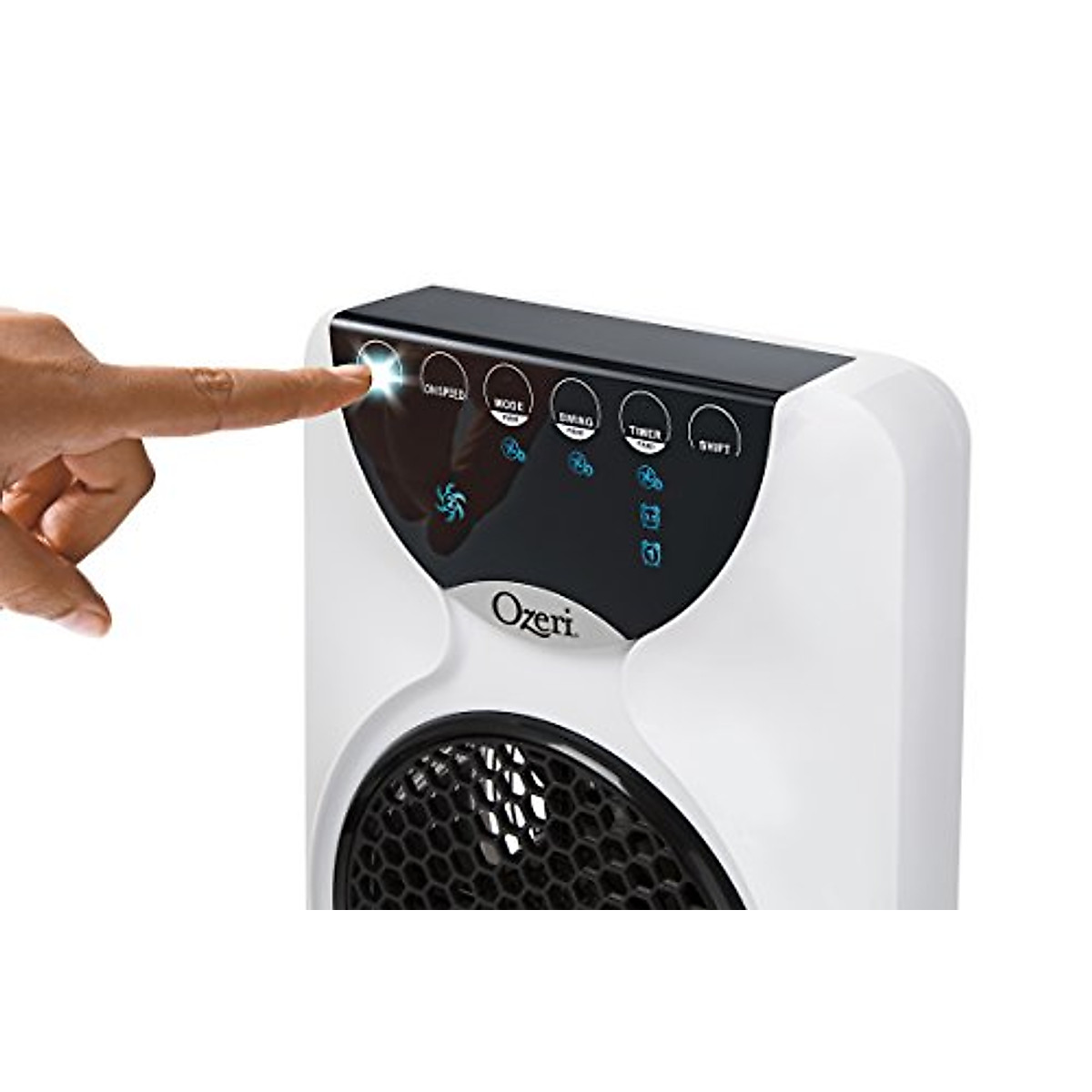 Ozeri 3x Tower Fan (44") with Passive Noise Reduction Technology, White