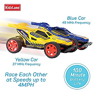 Kidzlane Kids Remote Control Cars – 2 Race Cars Racing Together with All-Direction Drive, 35 ft Range - Remote Control Car Set for Kids, Girls, Boys Boys 4-7, 8-12 Years Old