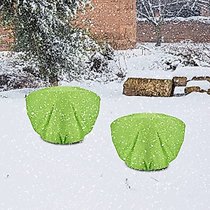 ANPHSIN 3 Pcs Green Plant Freeze Protection Covers- 39.3 × 19.6 Inch Horizontal Shrub Tree Plant Protection Wraps Covers Bags Frost Blanket with Drawstring for Winter Outdoor Garden Plants