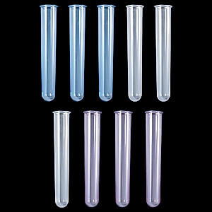 FineInno 9 Pcs Test Tubes, Plastic Plant Propagation Station Silicone Molds Transparent Tubes, Flowers Acrylic Test Tubes Round for Casting Mold