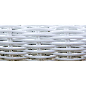 Tortuga Outdoor 3 Piece Portside Plantation Rocking Chair rockers with 1 side table (Set of 2), White Coastal