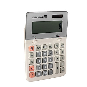 Calculator Classic Durable Financial Accounting Money Large Dual Power Large Screen Large Buttons Desktop Solar (Color : A, Size