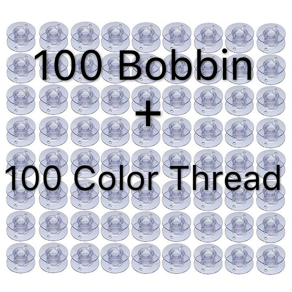 100 Pcs/Colors Prewound Sewing Bobbins Thread Sewing Machine Thread Kit Size A