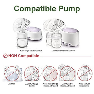 Replacement Parts Compatible with Avent Comfort Pump, Valve, Diaphragm for Single and Double Electric Pumps; Made by Maymom