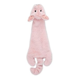 Best Pet Supplies 2-in-1 Stuffless Squeaky Dog Toys with Soft, Durable Fabric for Small, Medium, and Large Pets, No Stuffing for Indoor Play, Holds a Plastic Bottle - Pig, Medium