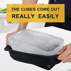 Collapsible Extra Large Ice Block Mold,2-Pack, 8LB Silicone Ice Bath Ice molds For Cold Plunge, Giant Ice Cube Molds, Ice Bath Chiller, Ice Molds for Coolers, Ice Bath Tub Water Chiller, Ice Cube Tray