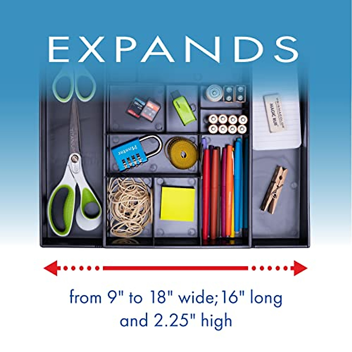 Dial Industries Expand-A-Drawer Desk Organizer Tray