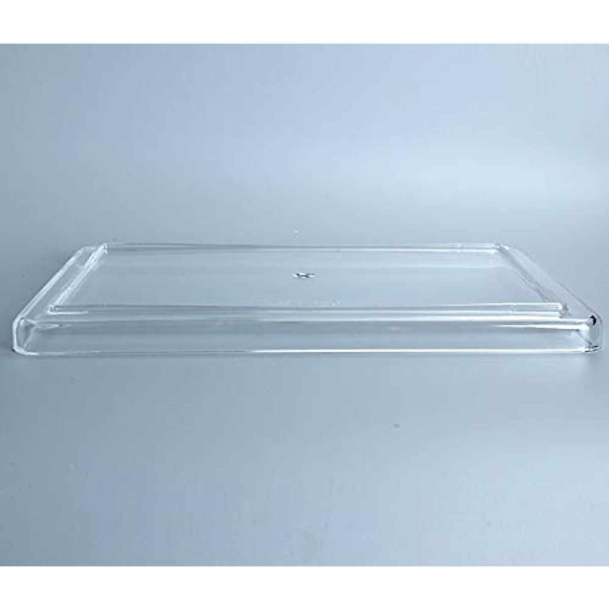 Rectangle Durable Acrylic Collection Serving Trays & Platter for Kitch, Beverage, Drink, Food or Bathroom (Clear 34x22x2.5cm)
