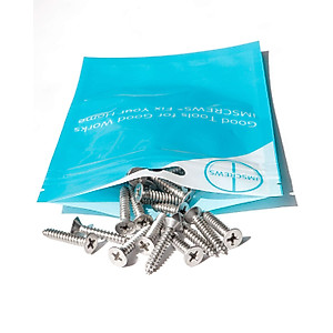 IMScrews 100pcs #8 x 1" (25mm) Stainless Flat Head Phillips Wood Screws 18-8 (304) Stainless Steel Countersunk Self Tapping Screws