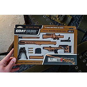 GoatGuns Barrett MK22 Tan Model | 1:4 Scale Diecast Metal Build Kit