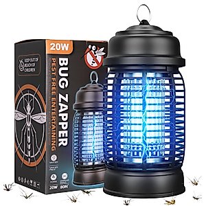 DEEZEE Bug Zapper Outdoor， 4200V Mosquito Zapper Indoor，20W Electric Fly Zapper ，Insect Zapper&Mosquito Killer lamp for Home, Patio, Kitchen, Backyard, Camping, Plug-in…