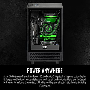 Thermaltake Reactor 370 Liquid-Cooled PC (AMD Ryzen 5 5600X, RTX 3070, 16GB RGB 3600Mhz DDR4 ToughRAM RGB Memory, 1TB Gen4 NVMe M.2, WiFi, Win 10 Home) Gaming Desktop Computer TW1B-B550-R37-LCS