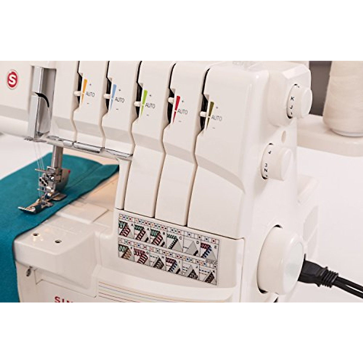 SINGER | Professional 14T968DC Serger Overlock with 2-3-4-5 Stitch Capability, 1300 Stitches per minute, & Self Adjusting - Sewing Made Easy,White