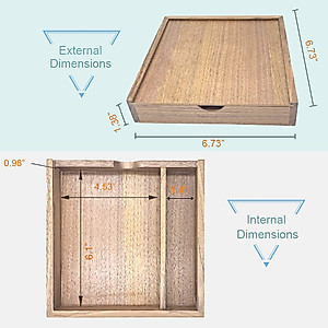 32GB USB3.0 Wood Flash Drive with Wood Gift Box, FEWINA Wooden USB Drive 32G USB 3.0 Super-Speed Thumb Drive Jump Drive Wooden Box Ideal Gift for Birthday/Anniversary/Wedding (6.73x6.73x1.38inch)