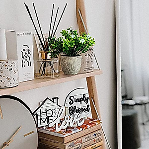 Tiered Tray Decor 11 Pieces, MCZTO Farmhouse Decor for Tiered Tray, White Exquisite Relief Design Sign Rustic Table Ornaments for Kitchen Table Decoration, Gift (Tiered Tray NOT Included)