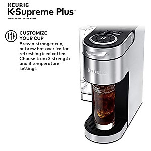 Keurig K-Supreme Plus Coffee Maker, Single Serve K-Cup Pod Coffee Brewer, With MultiStream Technology, 78 Oz Removable Reservoir, and Programmable Settings, Stainless Steel